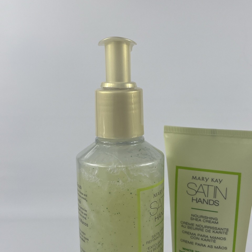 Mary Kay SATIN HANDS White Tea & Citrus Pampering Gift Set Full Size | eBay