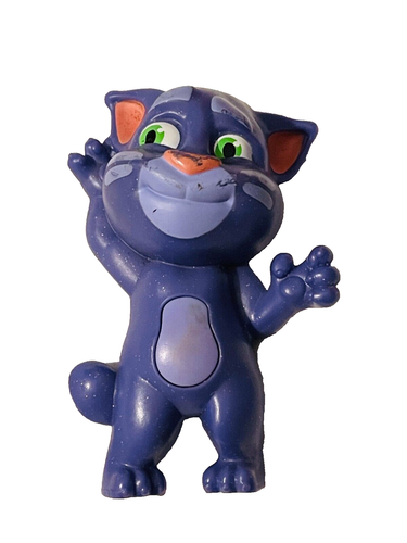 Talking Tom Purple Cat Kitty Toy #6 No Sound 3.75" Mcdonalds | eBay
