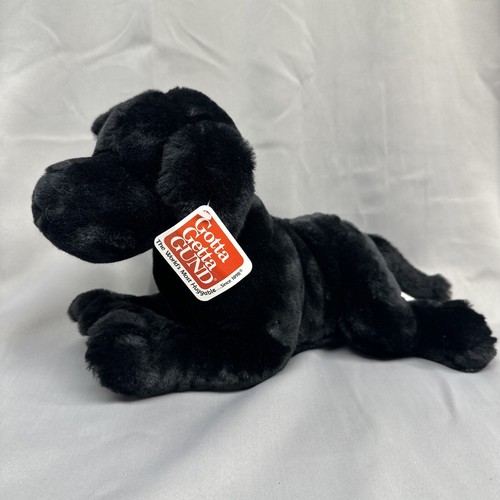 GUND Plush 14" Willis Black Lab Labrador Retriever Puppy Dog Red Collar ...
