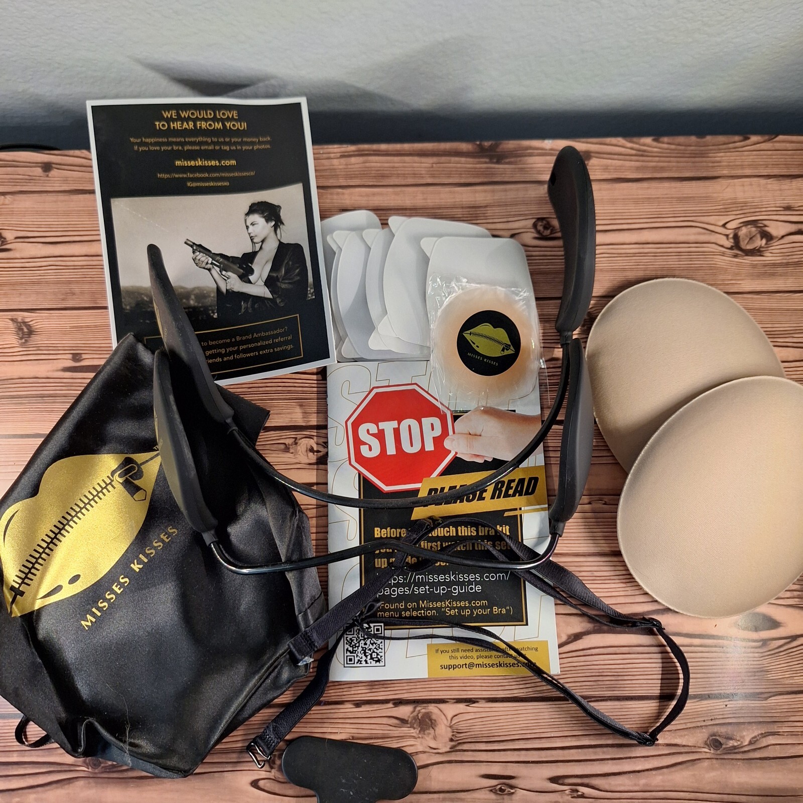 Misses Kisses Frontless Backless Strapless Shallow Bra Bar Beige Pads ...