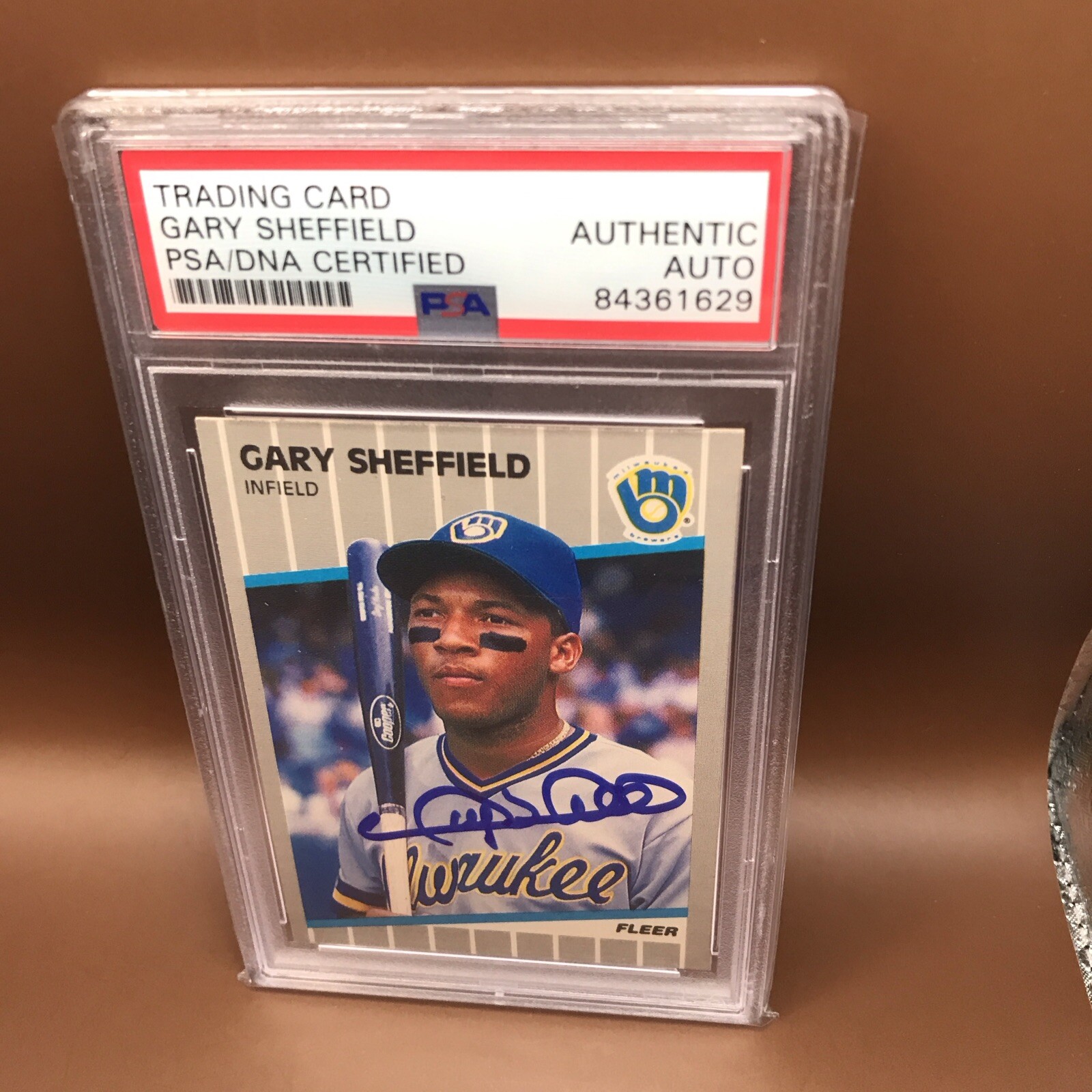 1989 Fleer #196 1963 Gary Sheffield RC Rookie Autograph Auto PSA/DNA ...