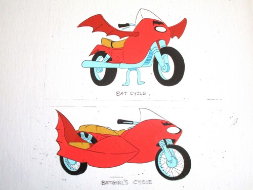 MOTORCYCLE BATMAN and ROBIN DC COMICS Filmation 1960's ORIGINAL MODEL ...