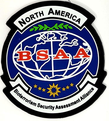 North America BSAA Resident Evil PVC RUBBER Tactical 3D Patch 3.5" X 3. ...