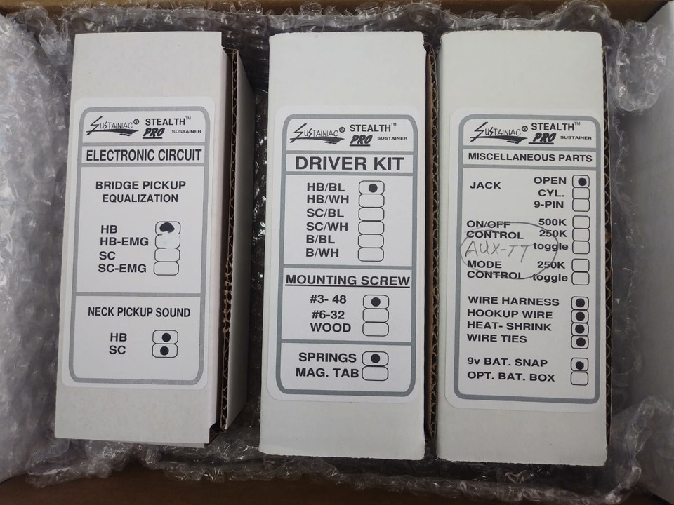 SUSTAINIAC STEALTH PRO KIT SUSTAINER KIT WITH AUX-RG BOARD AND ...