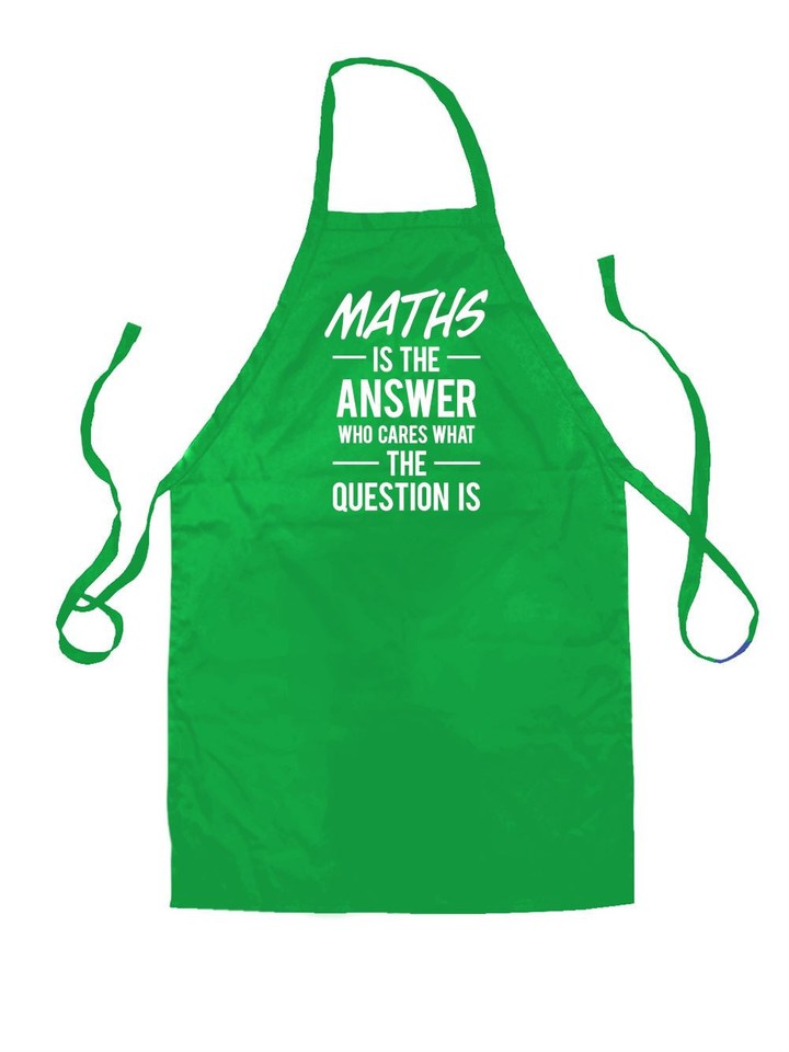 Maths Is The Answer Slogan - Unisex Kids Apron - Math Funny Nerd Geek ...