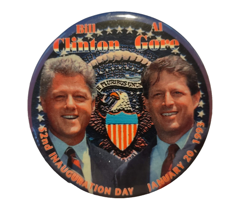 Bill Clinton Al Gore 1993 Presidential Inauguration Day Metal Button ...