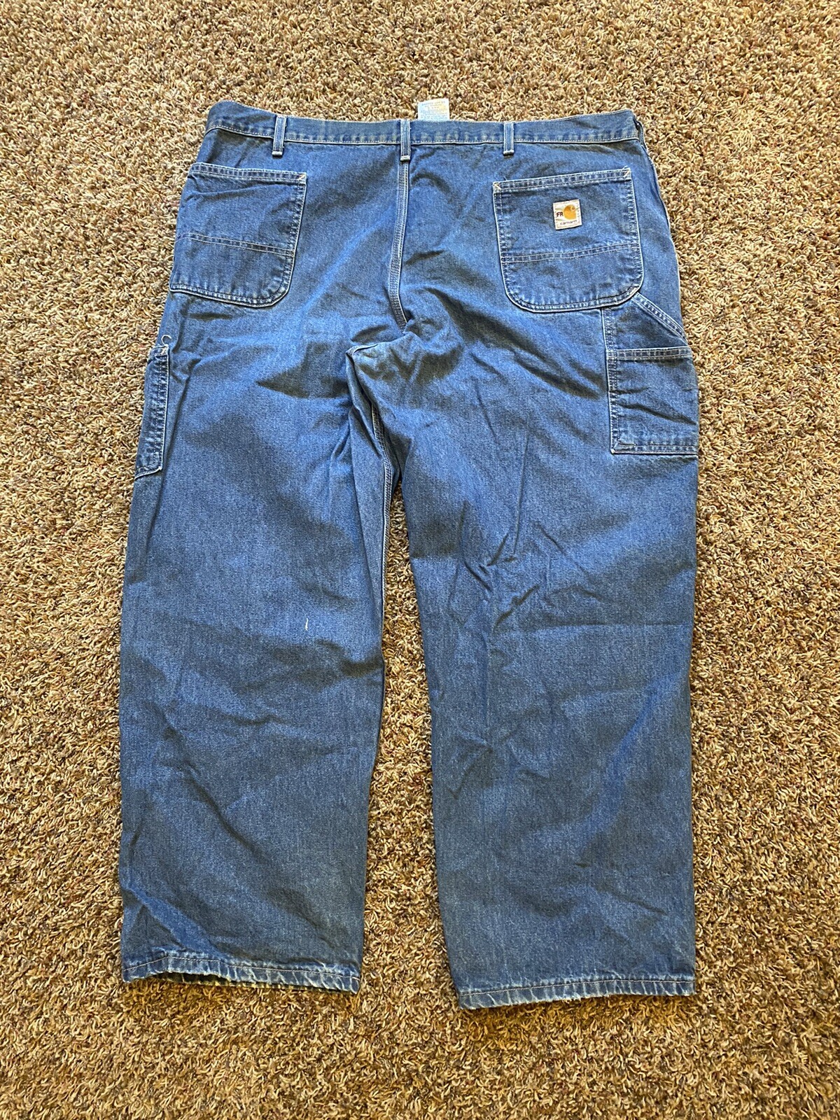 Carhartt Fire Resistant Blue Jean Work Pants Size 44x… - Gem
