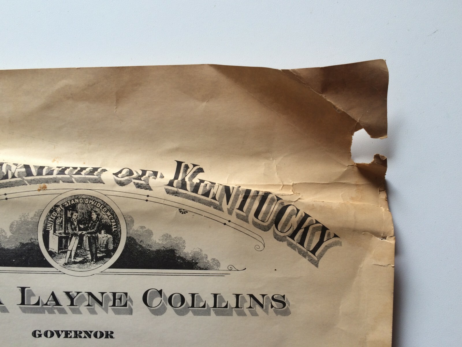 Kentucky Colonel Certificate Signed by Governor Martha Layne Collins ...