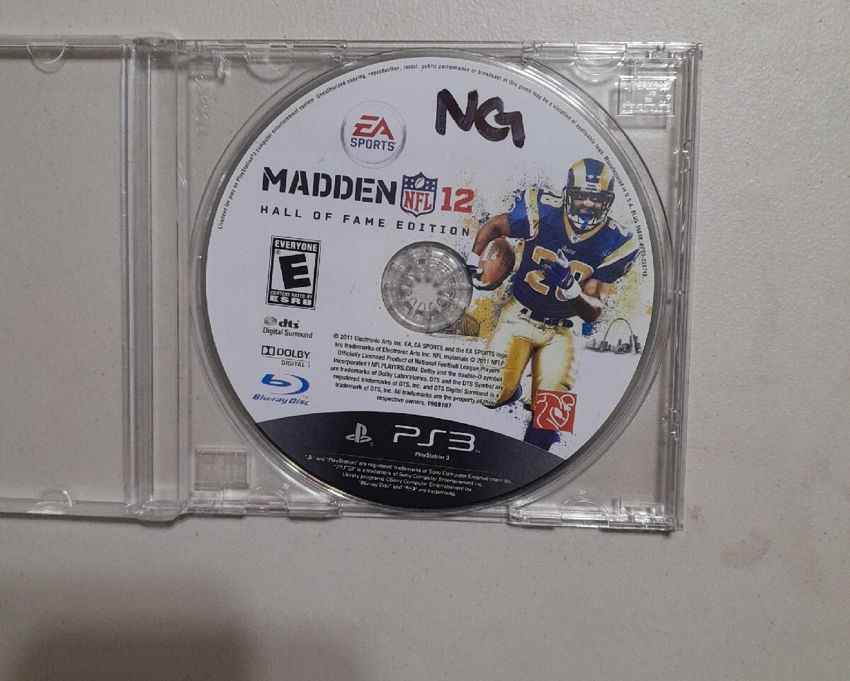 Madden NFL 12 Hall of Fame Edition Football Sony PlayStation 3 PS3 disc ...