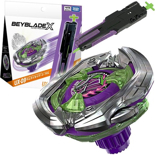 TAKARA TOMY Samurai Saber 2-70L Burst Beyblade X Starter Launcher UX-09 ...