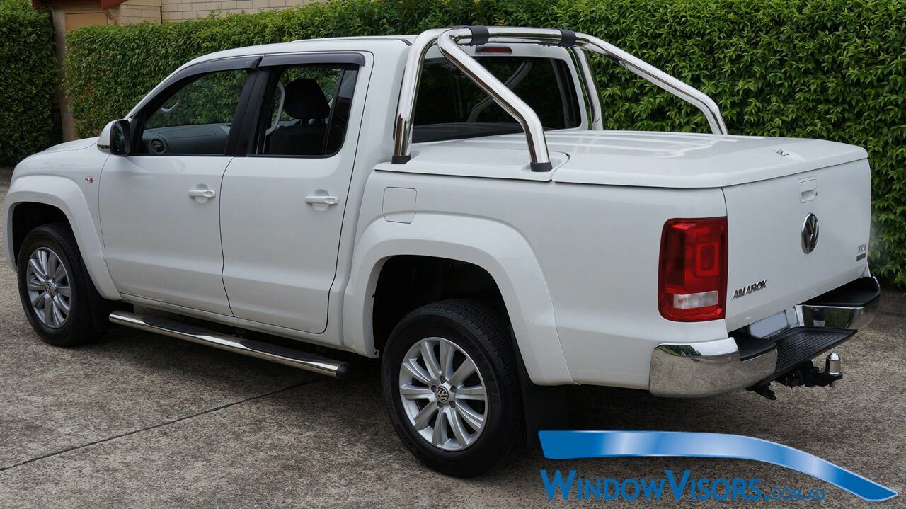 Window Visors WeatherShields 4pcs tinted weather shields for VW Amarok ...