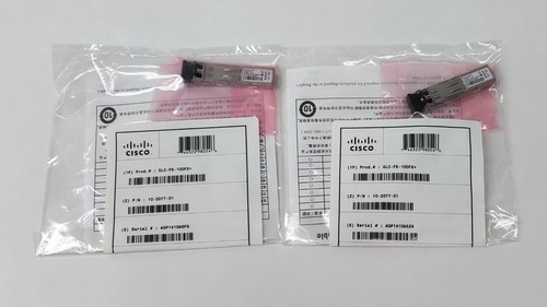 Lot of 2 New Cisco GLC-FE-100FX= SFP Transceiver Modules 10-2077-01 ...