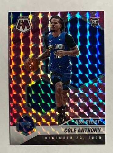 2020-21 Panini Mosaic Basketball Cole Anthony Pink Mosaic Rookie Card ...
