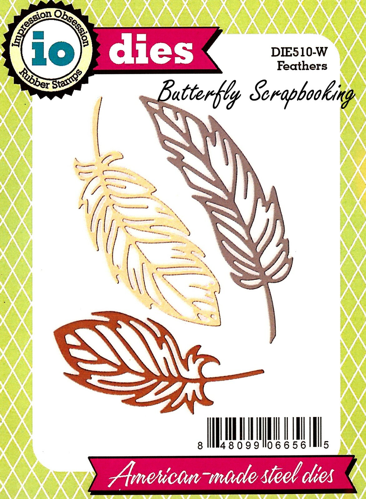 Feathers Feather Set Die Cutting Dies by Impression Obsession DIE510-W ...