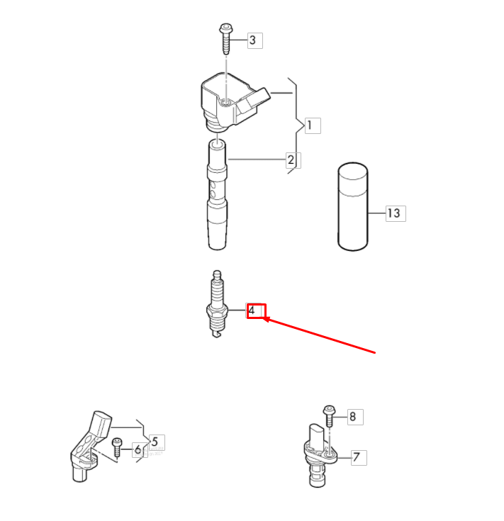 AUDI A8 D5 4N Spark Plug 0P2905601 NEW GENUINE | eBay
