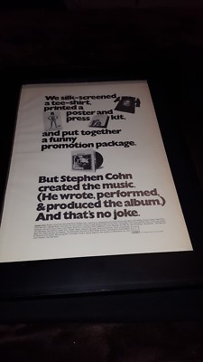 Stephen Cohn Rare Original Motown Records Promo Poster Ad Framed! | eBay