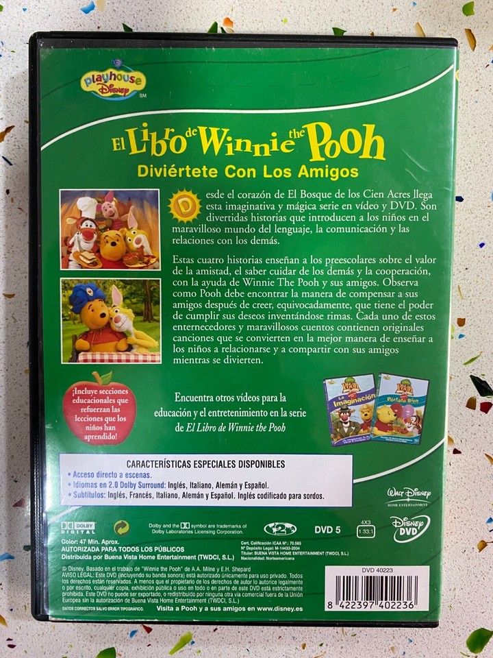 The Book Of Winnie The Pooh DVD Have Fun With Friends - Disney Spanish ...