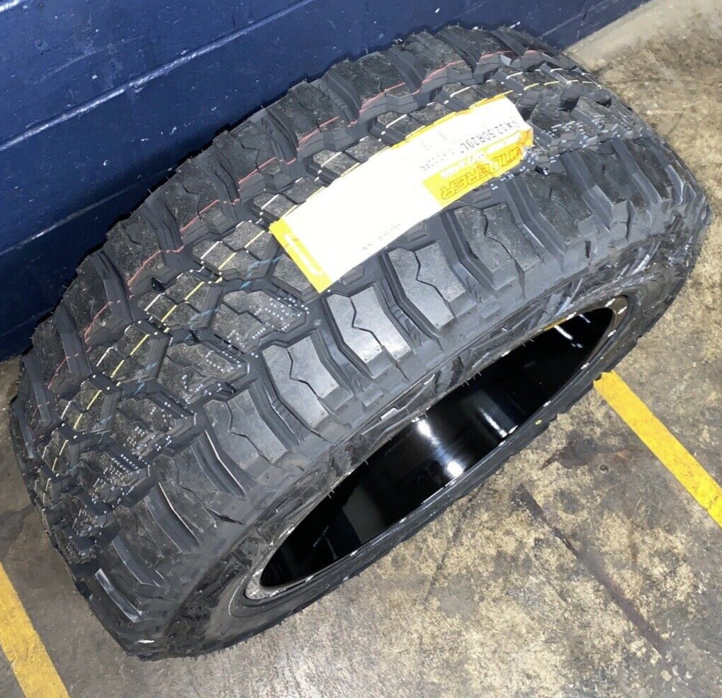 20x10 Vision Sliver Black Wheels 33" MT Wheels Rims Tires 5x5.5 Dodge ...