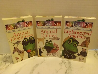 Amazing Animals VHS Lot of 3 Endangered , Animal Babies, and Animal ...