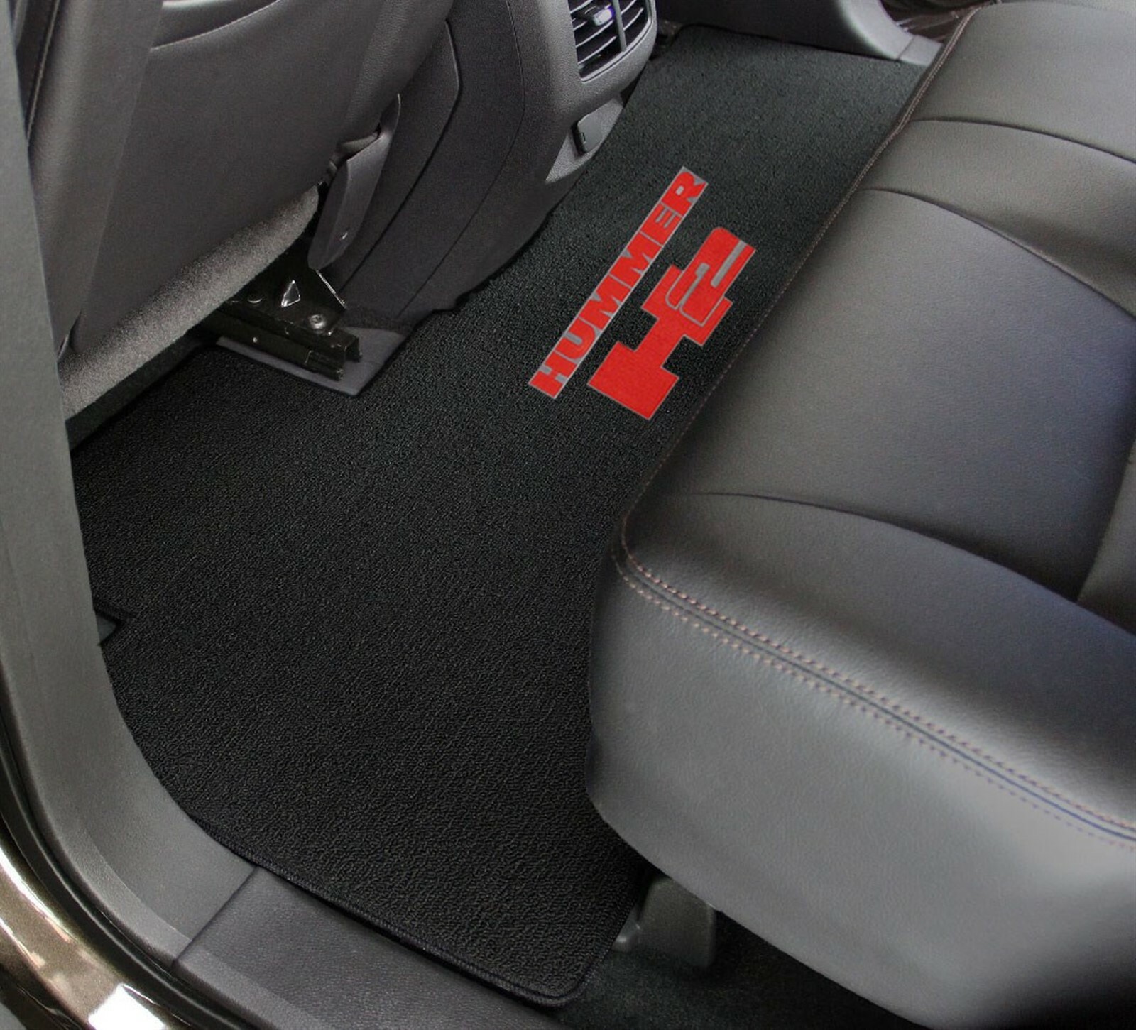 2003-2007 Hummer H2 - Black Classic Loop Carpet 4pc Mat Set - Red ...