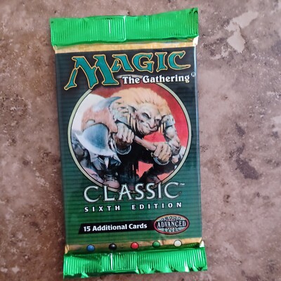 Magic the Gathering 6th Edition Sixth Ed Sealed Booster Pack Vintage ...