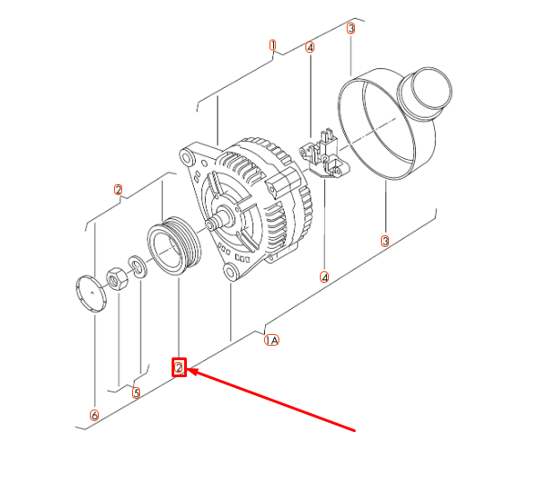 Audi Q7 4l Alternator Poly V-belt Pulley 021903119L Genuine for sale ...