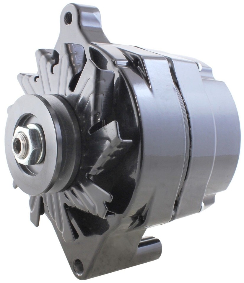 Fits Ford 1G Style 110 Amp 1 Wire Alternator Black Coated Self Excited ...