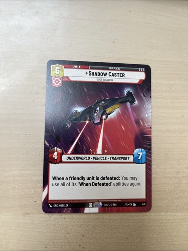 Star Wars Unlimited Jump to Lightspeed Hyperspace Shadow Caster 431 ...