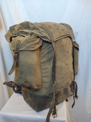 Vintage 1960s Swedish army ST backpack rucksack bag military steel ...