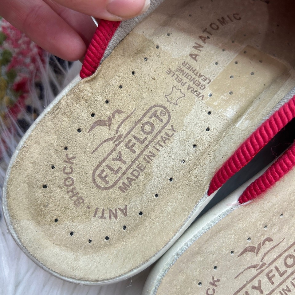 Fly Flot Made in Italy Red Lightweight Slip On Mesh Clog Shoe 39 / 9 | eBay