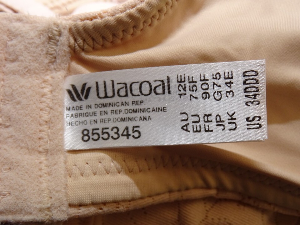 Wacoal 855345 Inside Job Full Coverage Unlined Underwire Bra US Size 34 ...