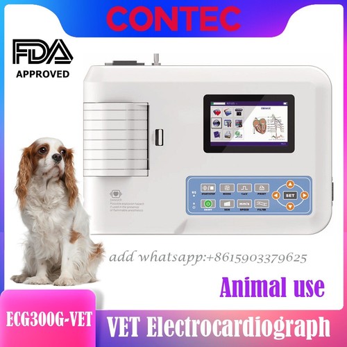 CONTEC Veterinary Digital 3 Channel 12 Lead Electrocardiograph VET ECG ...