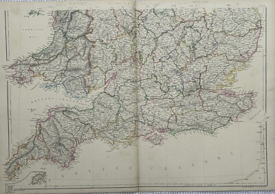 Pre-1900 - Hand Coloured Antique Map - 4
