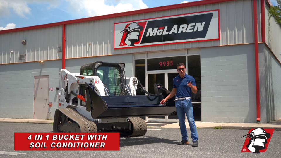 84" Power Rake Bucket Attachment Soil Conditioner Harley Rake for ...