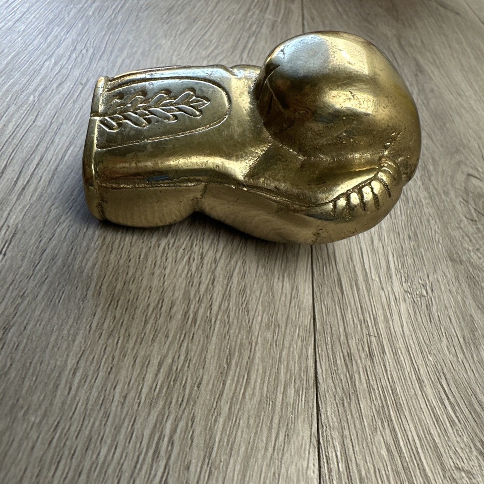 RARE Vintage Maxzide 25 Brass Boxing Glove Laces And Glove Detail Heavy ...