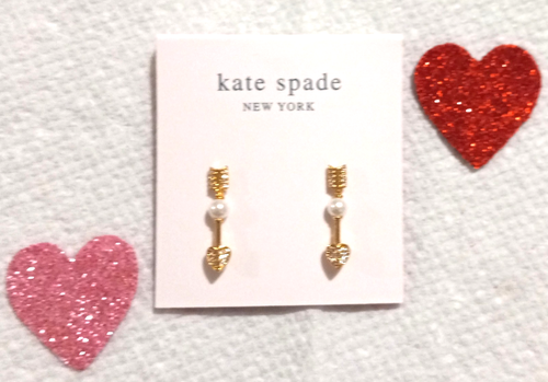 KATE SPADE LOVE GAME ARROW EAR PINS EARRINGS HAPPY VALENTINE'S DAY | eBay