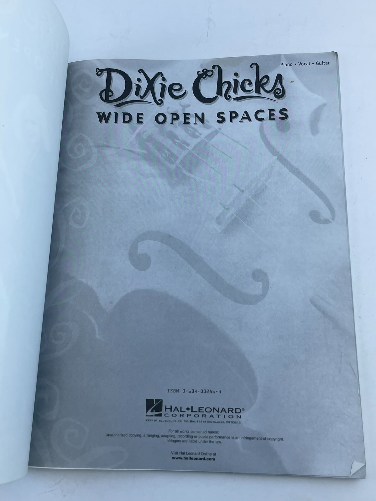 Dixie Chicks Wide Open Spaces Hal Leonard Songbook | eBay