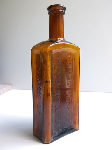"QUINN'S PIONEER BLOOD RENEWER ~ MACON MEDICINE CO. ~ MACON, GA" 1870's ...