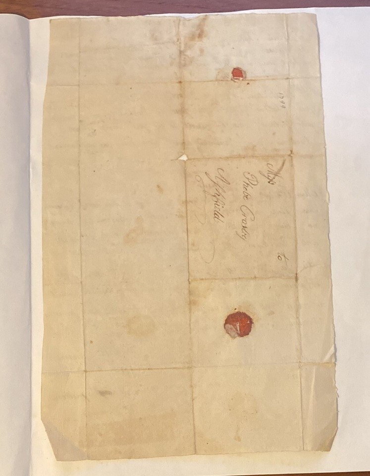 Antique Hand Written Letter from by Mary Chapman to Phoebe Crosby in MA ...