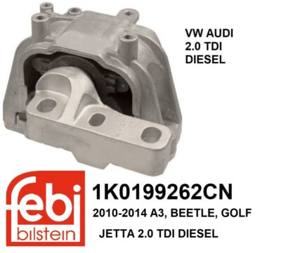 ENGINE MOTOR MOUNT RT "only" FITS VW BEETLE GOLF JETTA 2.0 DIESEL ...