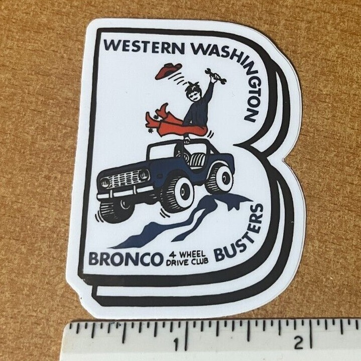 Classic vintage Bronco Club stickers, offroad four wheeling 4x4 heep ...