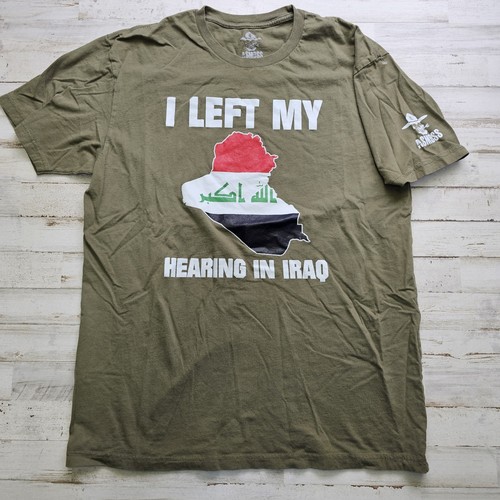 I Left My Hearing In Iraq Men's Graphic Tee Veteran Operation Iraqi ...