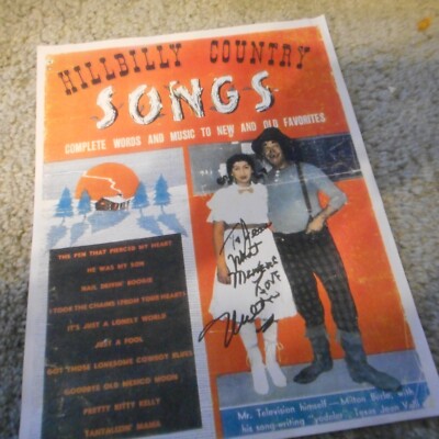 Milton Berle Signed Hillbilly Country Songs Magazine Cover W/ Jean ...