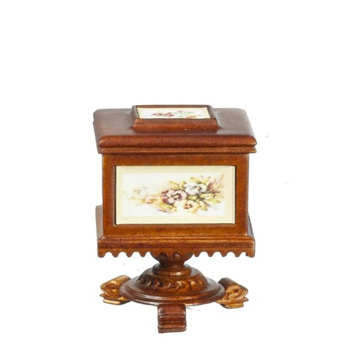 Dolls House Walnut 18th C Small Teapoy Table JBM Miniature Living Room ...