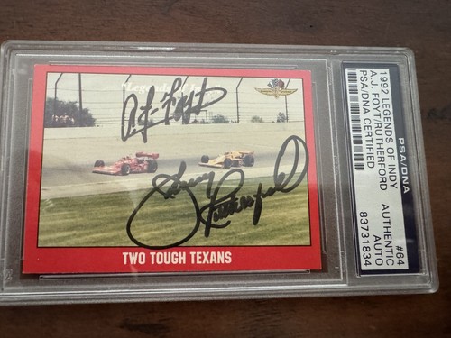 1992 LEGENDS OF INDY SIGNED AUTHENTICATED A.J. FOYT/RUTHERFORD ...