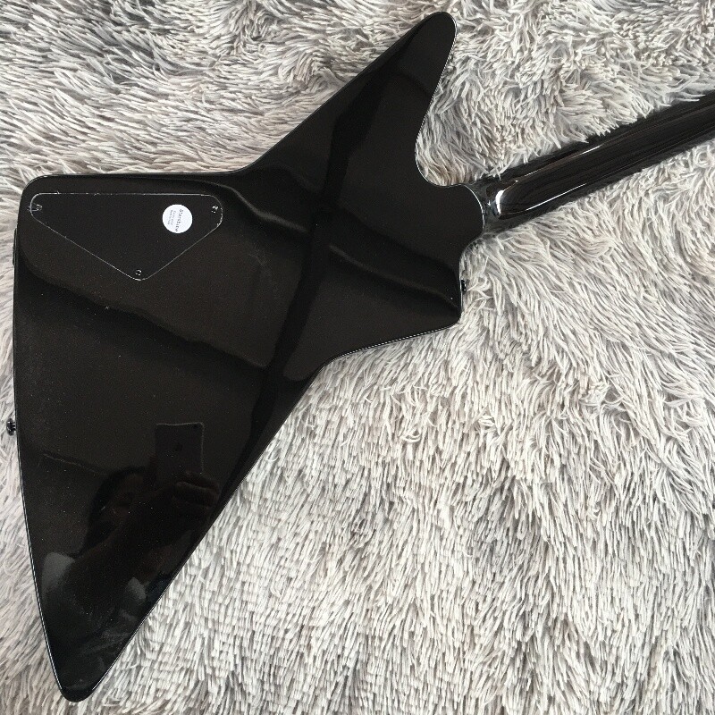 Explorer James Hetfield Electric Guitar Black Middle Finger Inlays HH ...