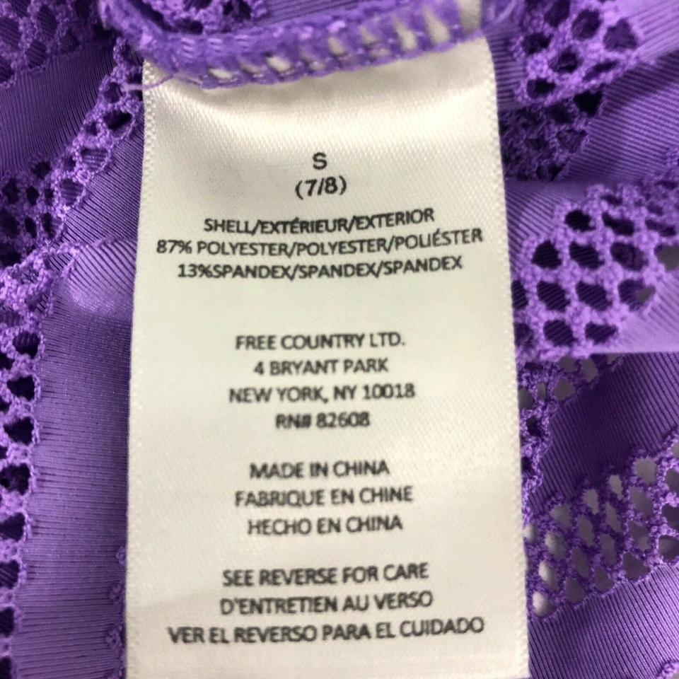 Free Country Girls Mesh Stripe Hooded Swimsuit Cover-Up Small (7/8 ...