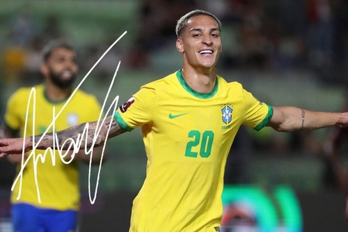 ANTONY (2) MANCHESTER UNITED & BRAZIL - 6x4 Signed Autograph PHOTO ...