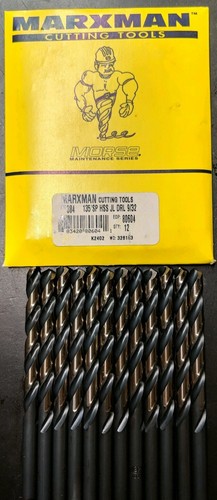 Marxman Morse 80604 9/32" Jobber Drill Bit PACK OF 12 MADE IN USA Black ...