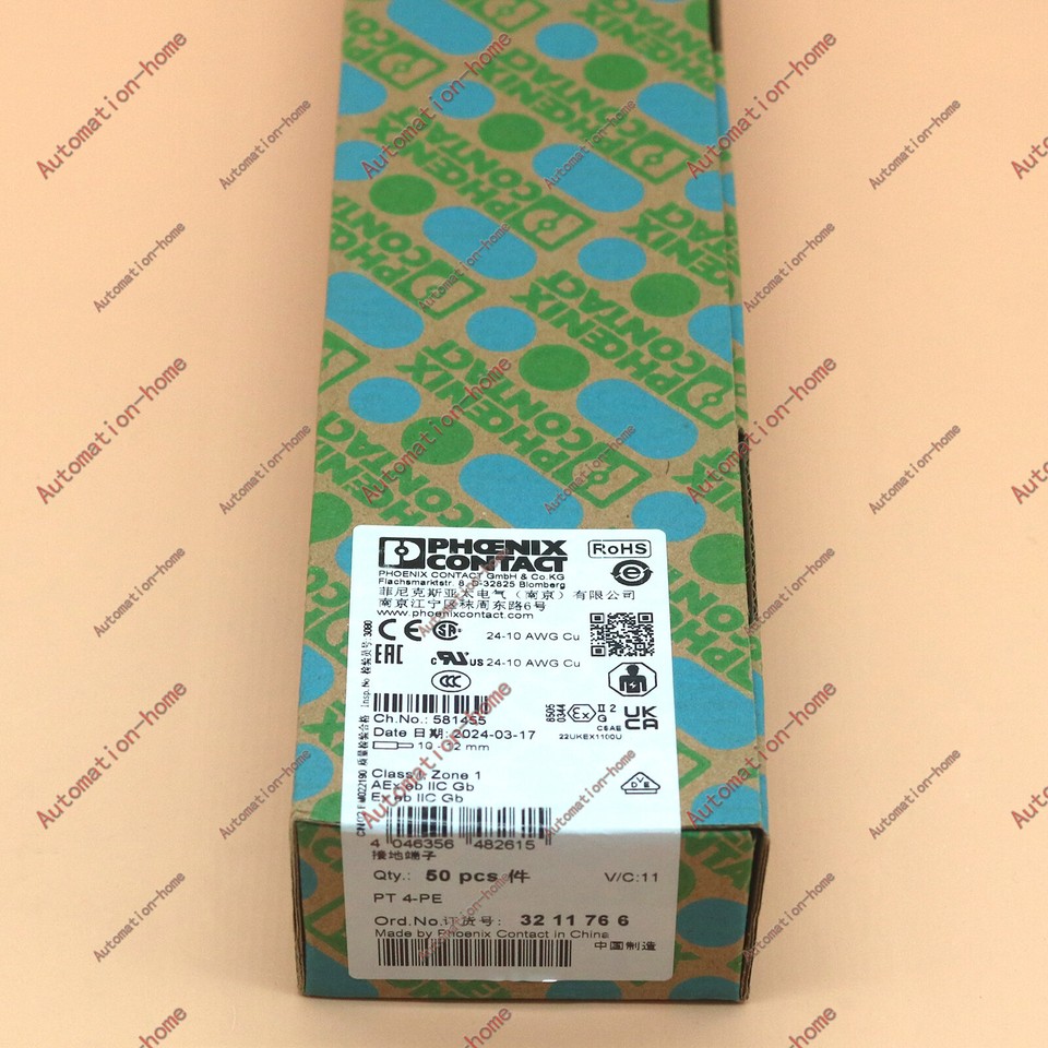 50pcs Direct plug-in grounding terminal Contact PT 4-PE 3211766 | eBay